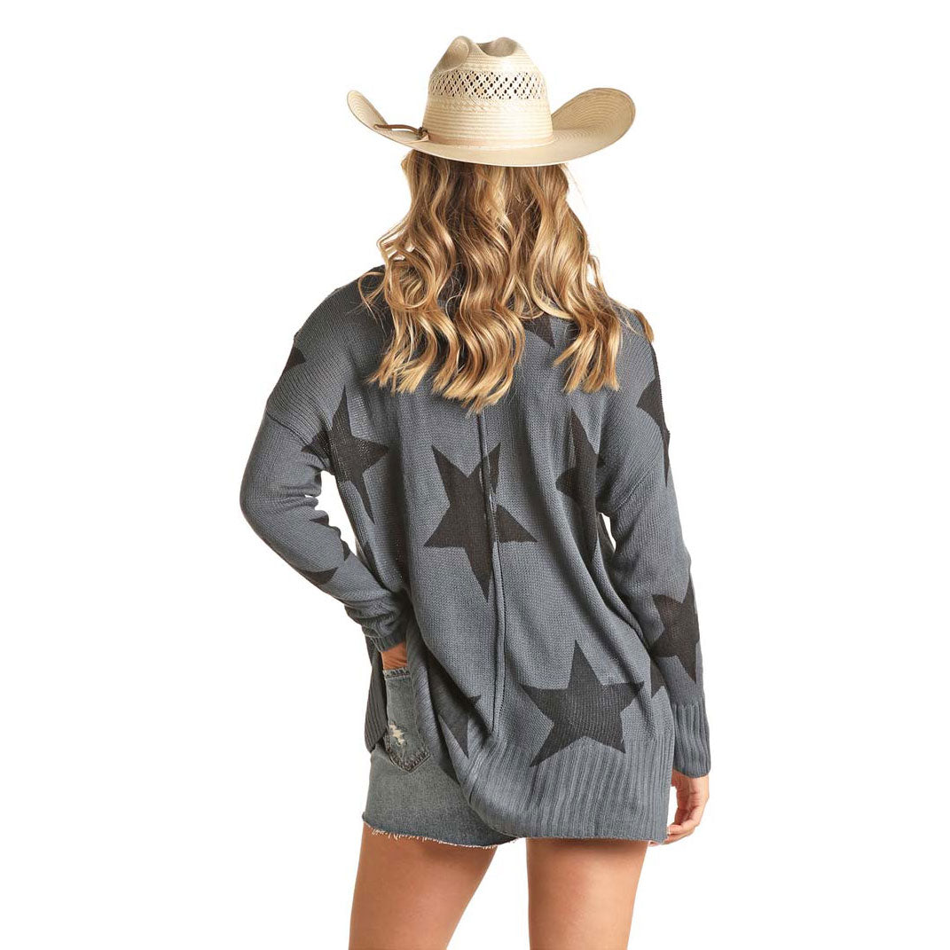 Rock & Roll Denim Ladies Sweater w/ Star Design – JPC Equestrian